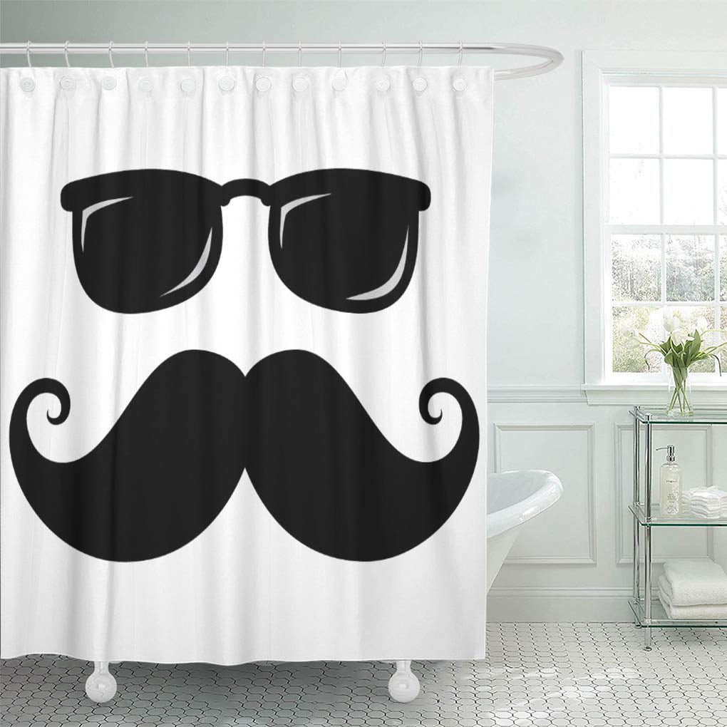 CYNLON Fun Funny Mustache and Face Mustaches Retro Hipster Black ...