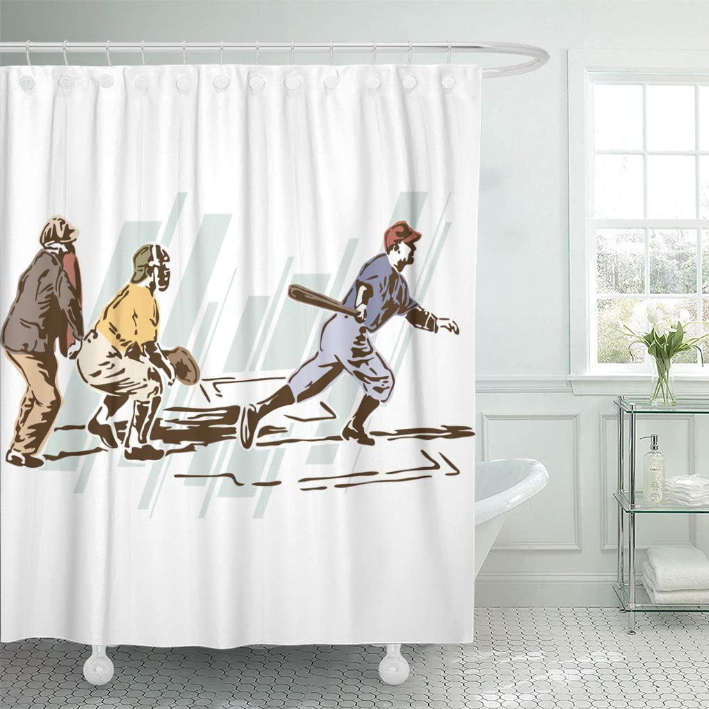 CYNLON Game Player Retro Vintage Baseball Sports Stadium Old Batter ...