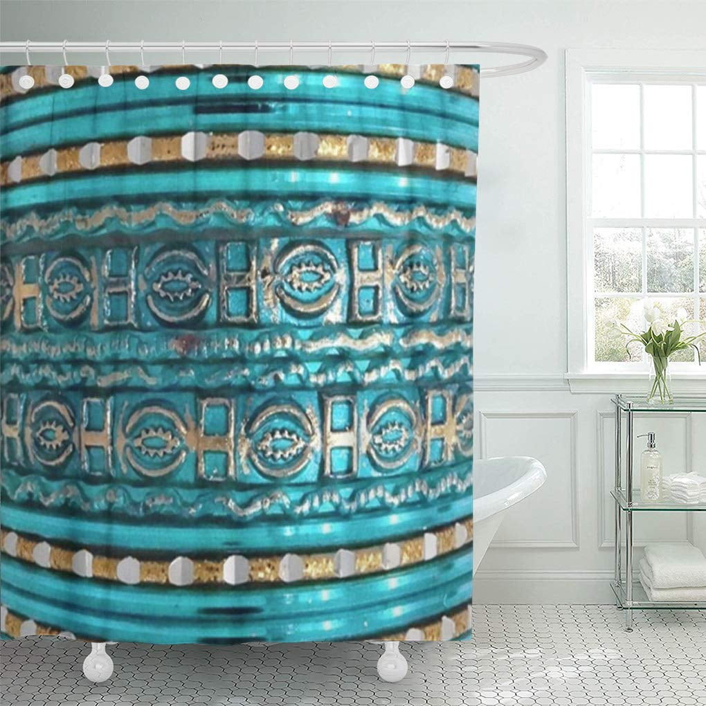 CYNLON Girly Bling Beads Turquoise Teal Silver Chic Rhinestones ...