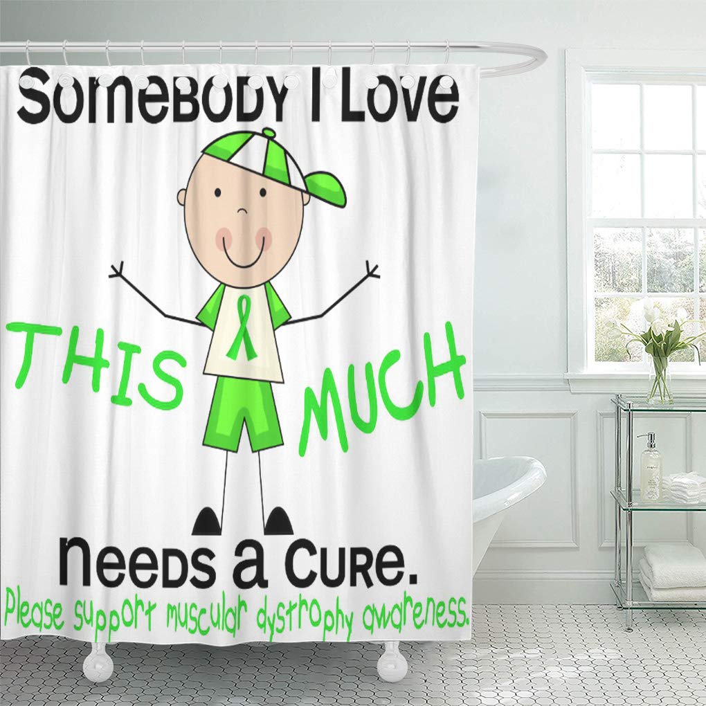 CYNLON Green Kids Somebody I Love Muscular Dystrophy Boy Baby Bathroom ...