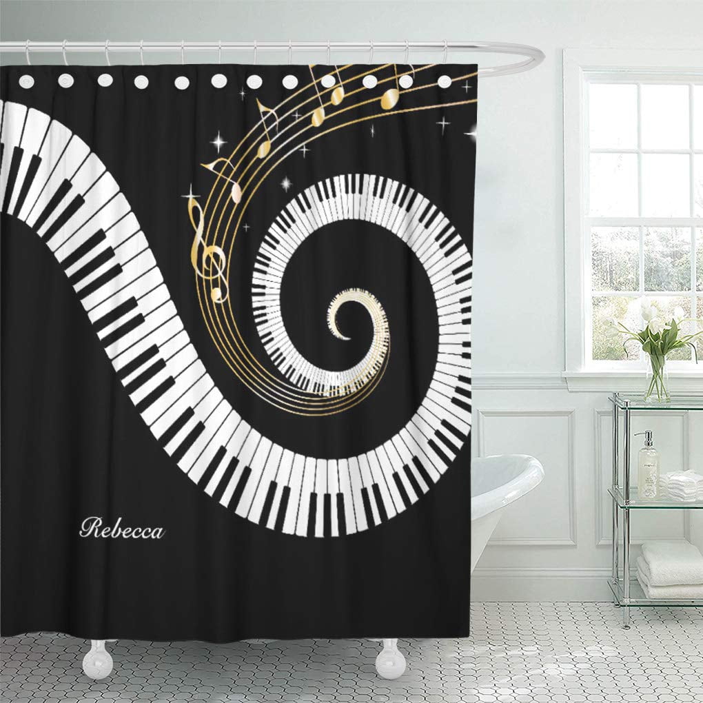 CYNLON Keyboard Personalized Piano Keys and Music Notes Musical Ivory ...