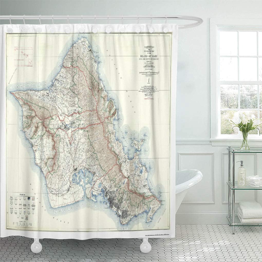 CYNLON Location Oahu Hawaii Map United States Cartography Topography ...