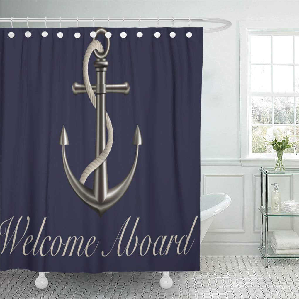 CYNLON Metal Anchored Rope Anchor Nautical Symbol Iron Steel Fishermans ...