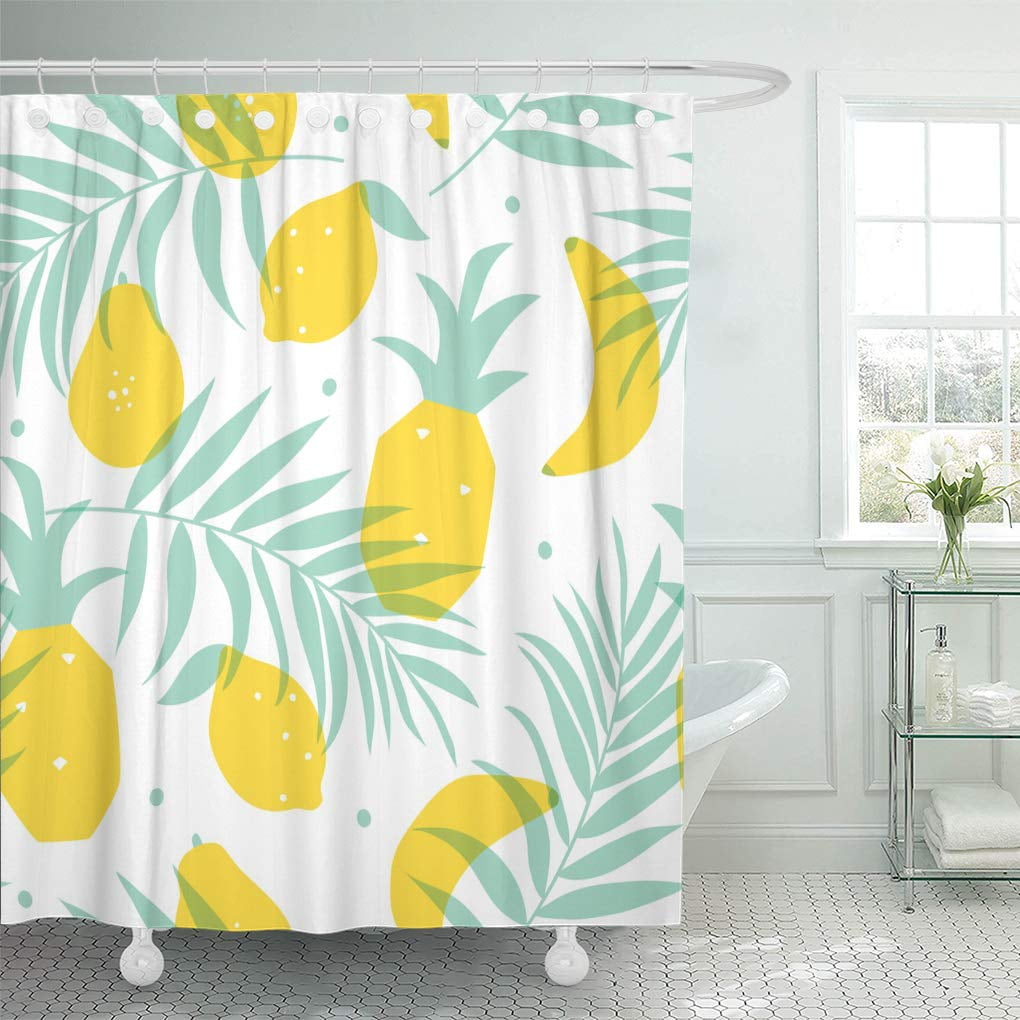 CYNLON Modern Colorful Organic Yellow Fruits Pattern Green Banana ...