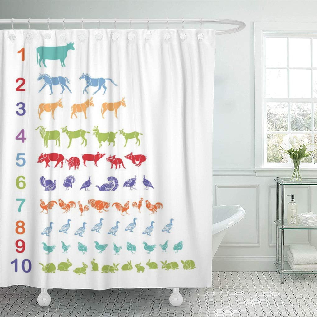 CYNLON Numbers Farm Counting Educational Math Kids Child Colors ...