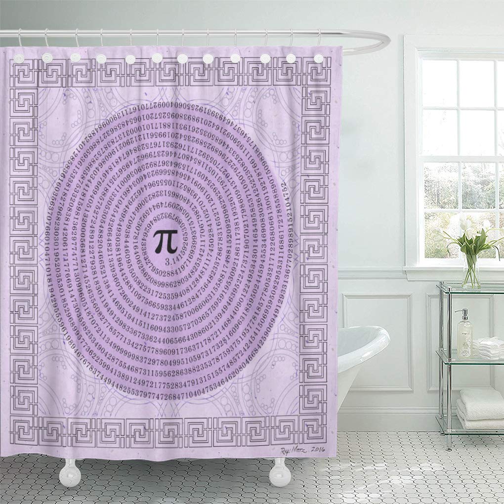 CYNLON Purple Arithmetic Pi in Spiral Math Numbers Circle Radius ...