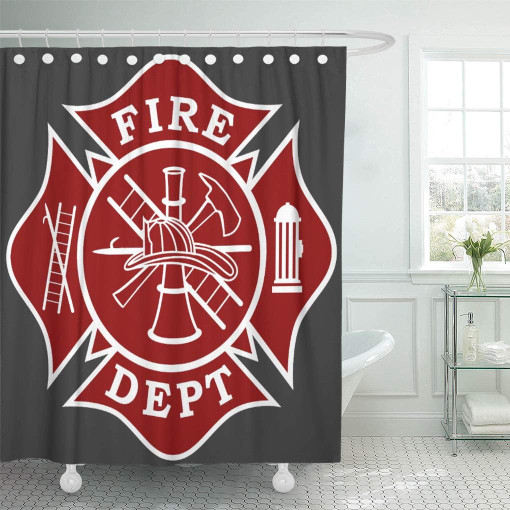 CYNLON Red Fireman Firefighter Small Fire Dept Department Black Firemen ...