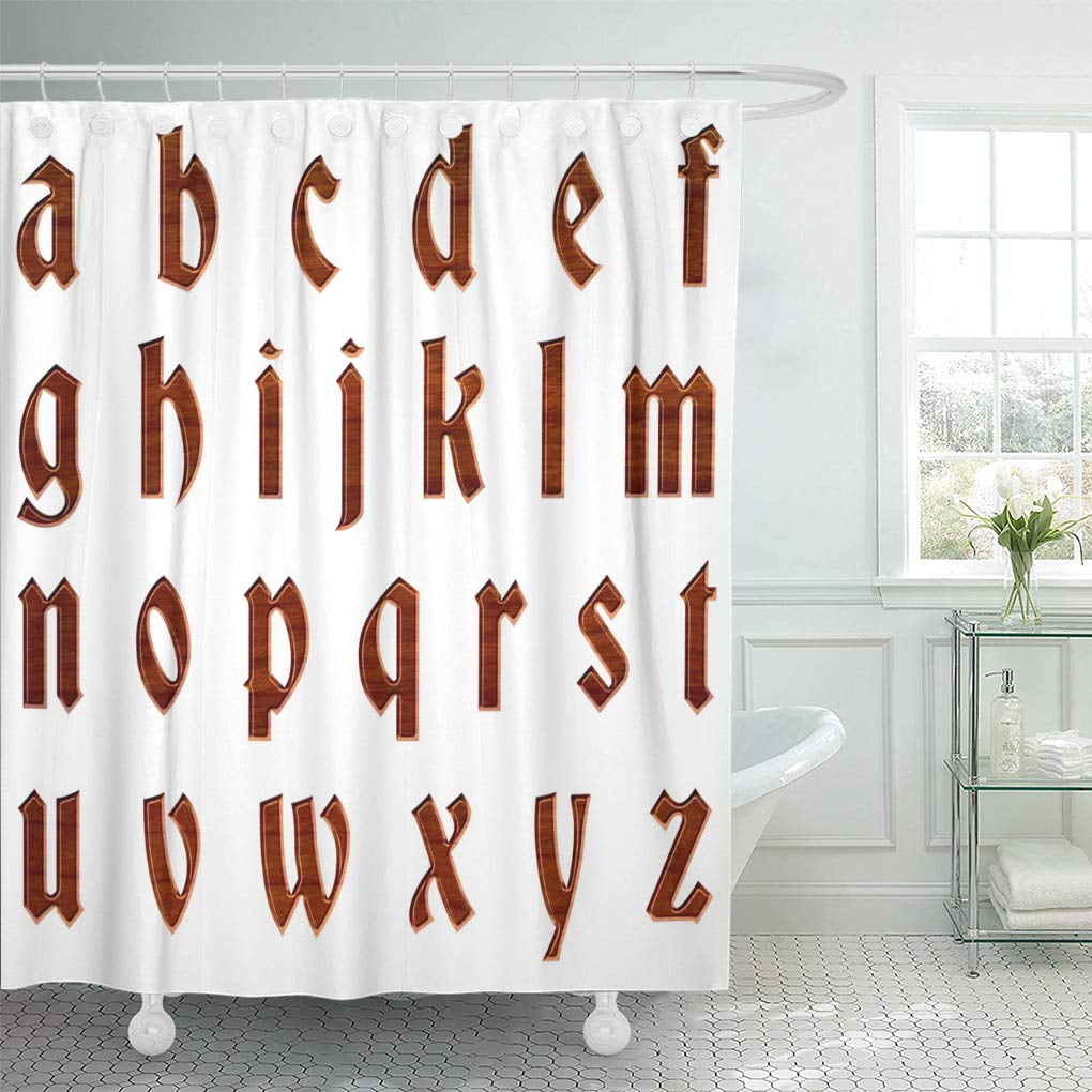 CYNLON Rich Wood Grain Antique Ancient Full Alphabet Lowercase Letter ...