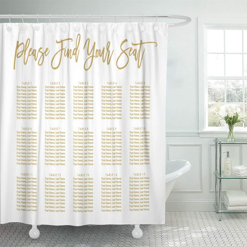 CYNLON Simple Chic Seating Chart Modern White Table Number Bathroom ...