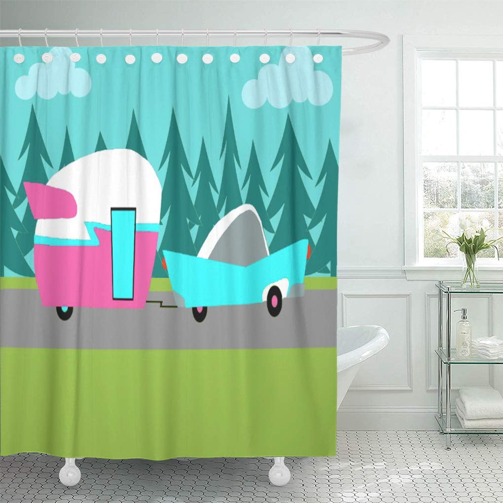CYNLON Travel Retro Camper Trailer and Vintage Rockabilly 1950S ...
