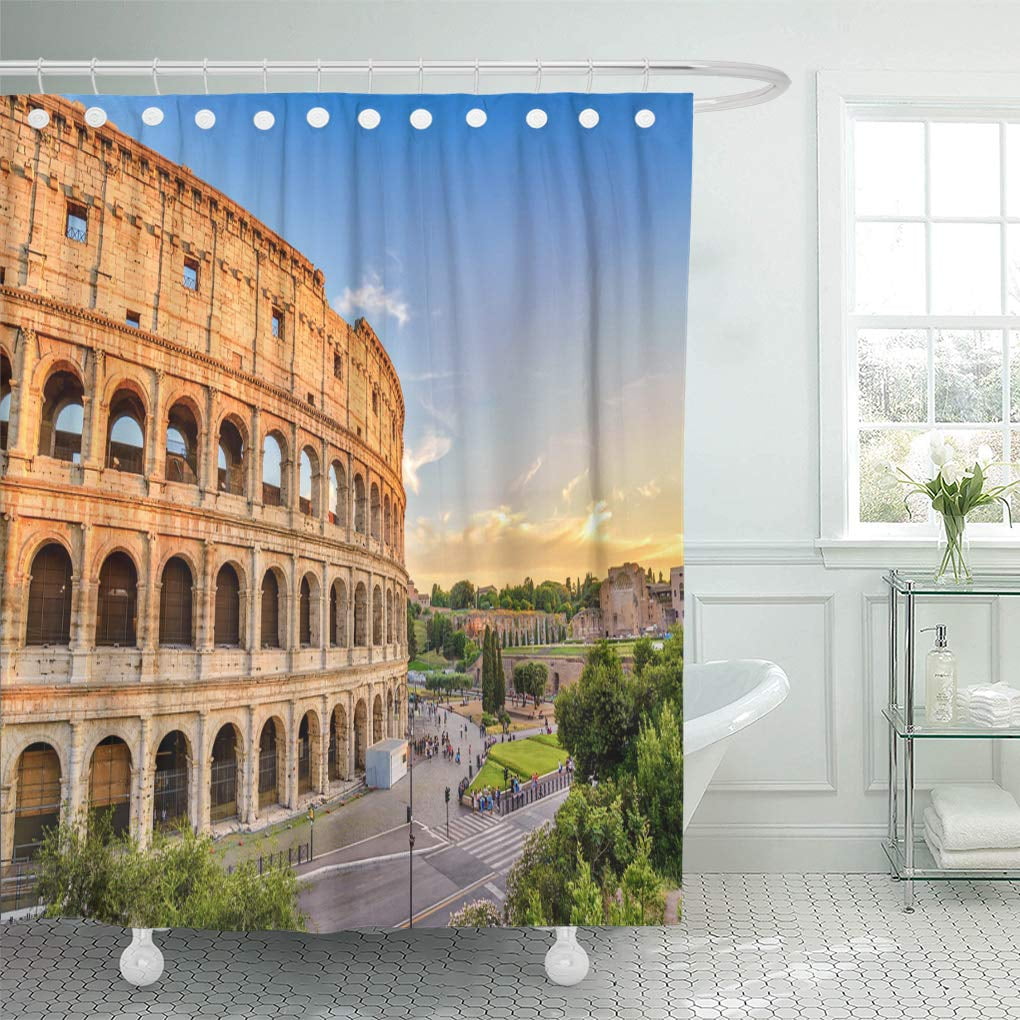 CYNLON Travel Rome Sunset City Skyline at Colosseum Roma Coliseum ...