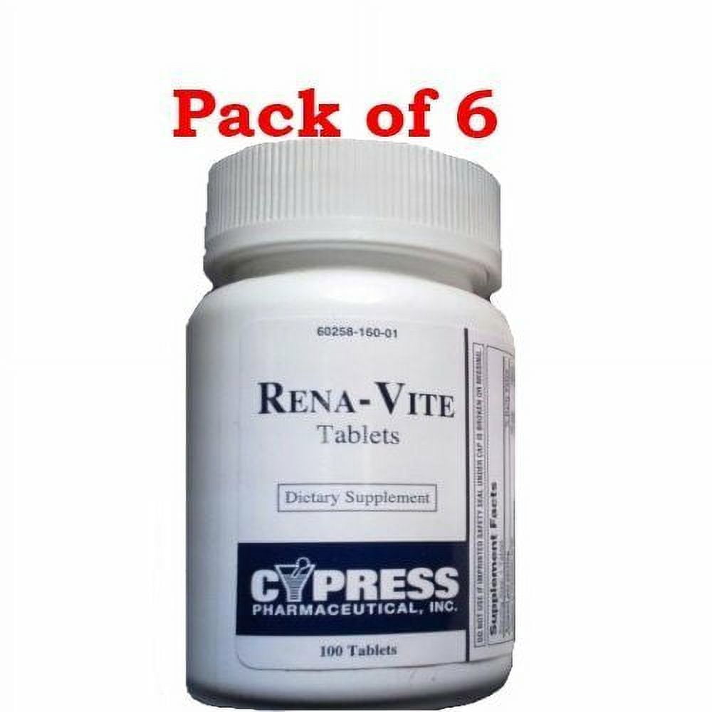 CYPRESS Rena-Vite Tablets, 100ct 6 Pack - Walmart.com