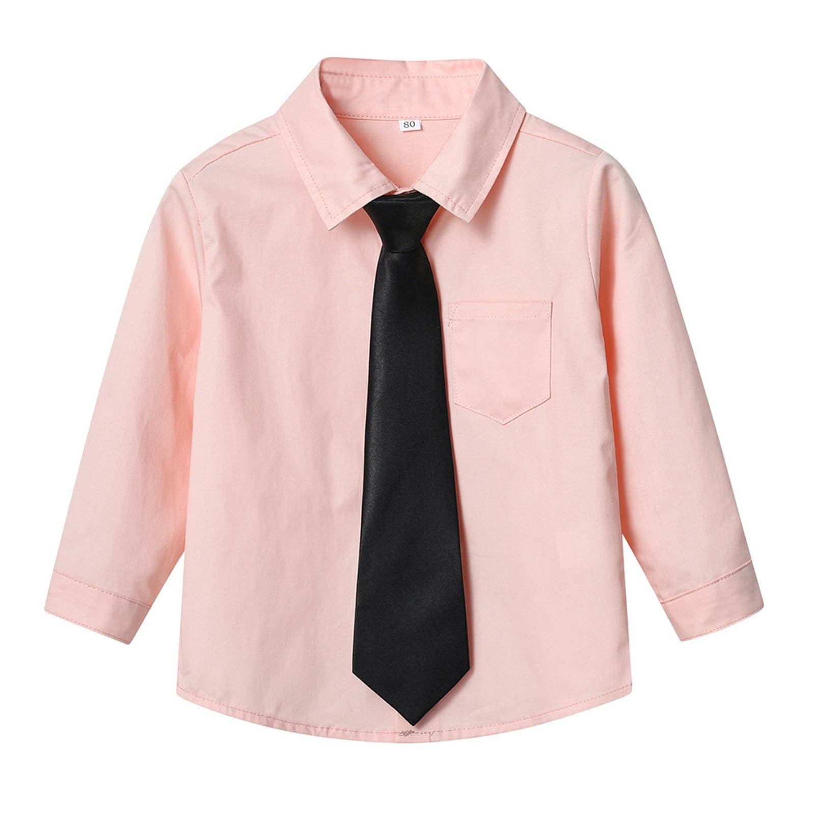 CYRBOKO Boys Button Down Shirts with Tie, Long Sleeve Gentleman Back to ...