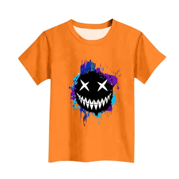 CYRBOKO Boys Graphic Tee, Casual Short Sleeve Pullover Crew Neck Summer ...