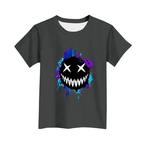 CYRBOKO Boys Graphic Tee, Crew Neck Casual Pullover Short Sleeve Summer ...