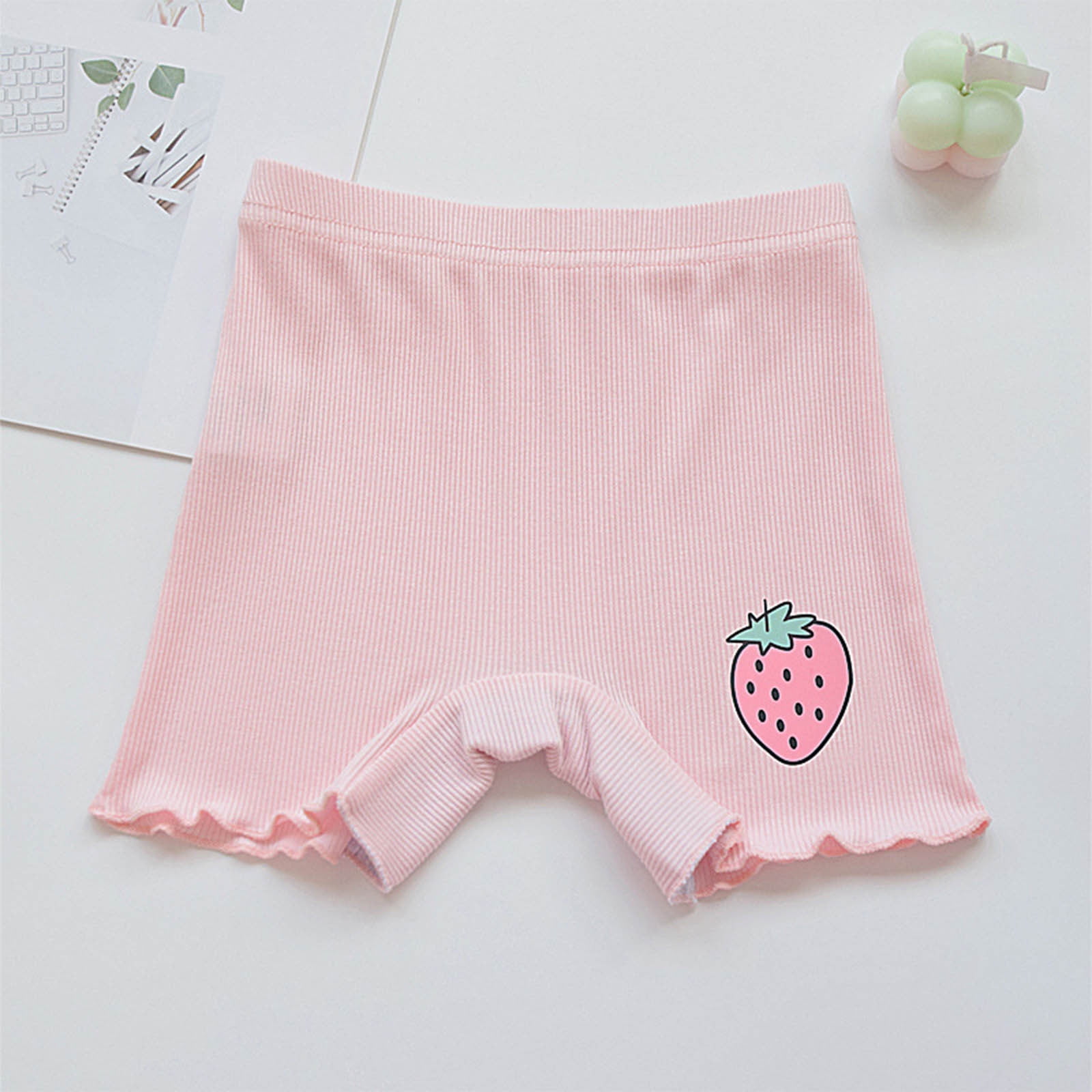 CYRBOKO Girls Bike Shorts, Printed Elastic Waist Streth Cotton Short ...