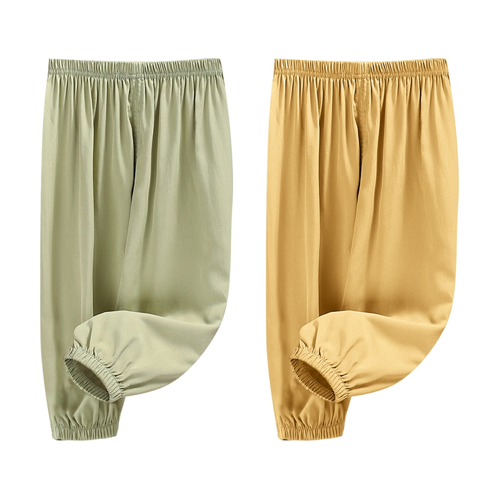 CYRBOKO Girls Long Pants, Thin 2-pack Elastic Waist Mosquito-proof ...