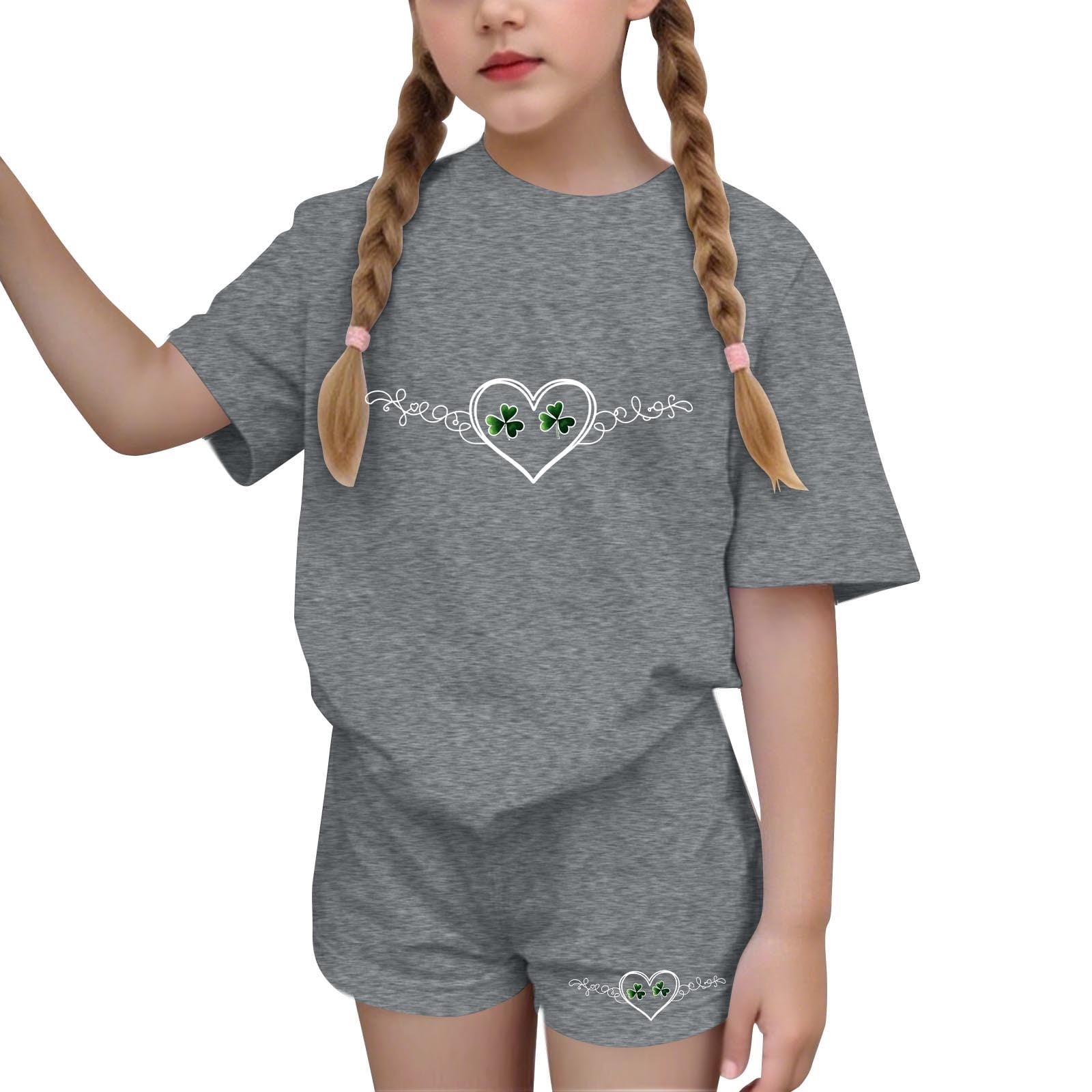 CYRBOKO Girls Outfit Sets, Elastic Waist St.Patrick's Day Casual Short ...