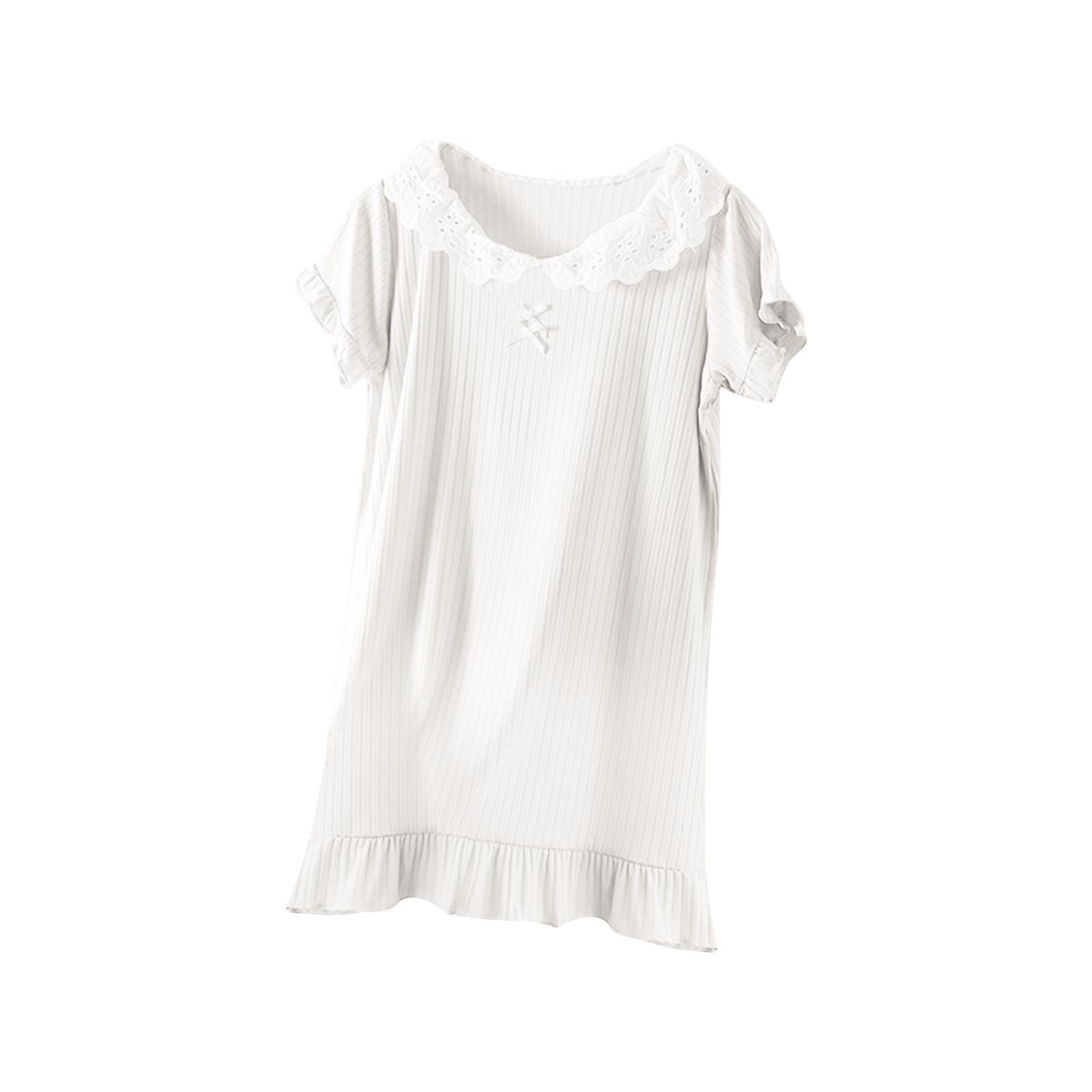 CYRBOKO Girls Summer Nightgowns, Soft Lightweight Casual Short Sleeve ...