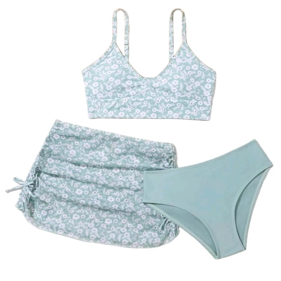 CYRBOKO Girls Swimsuits Holiday, Seaside Summer 3 Pieces Quick-dry ...