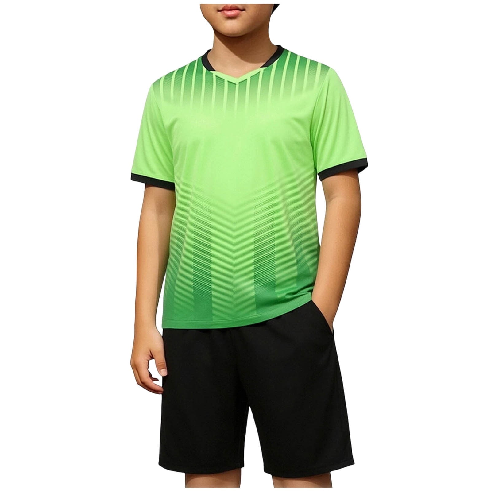 CYRBOKO Kids Boys Athletic Outfit Sets, Training Quick-dry Short Sleeve ...