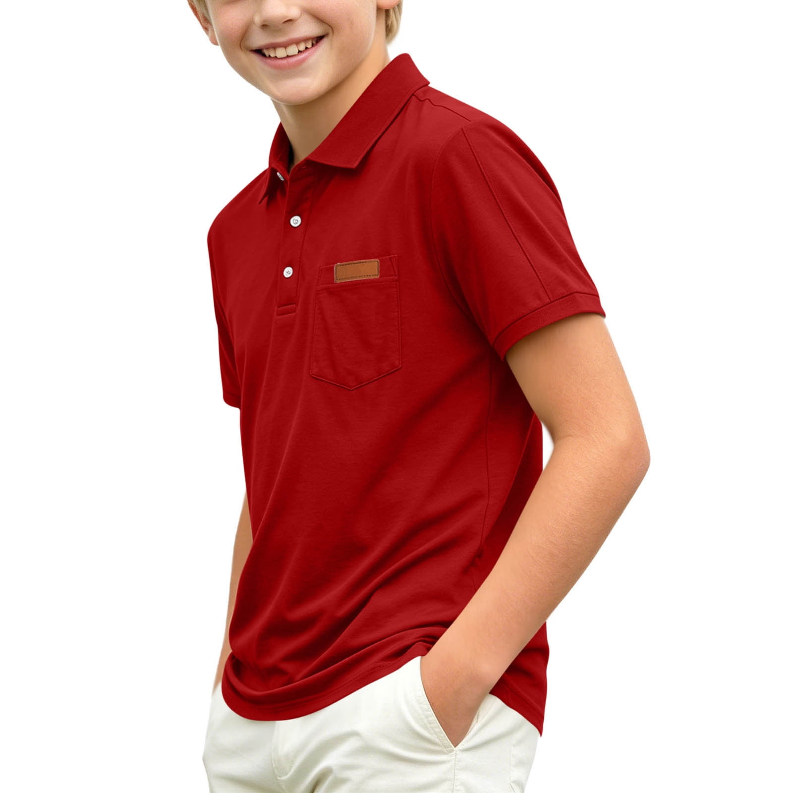 CYRBOKO School Uniform Polos for Boys, Collared Casual Short Sleeve ...