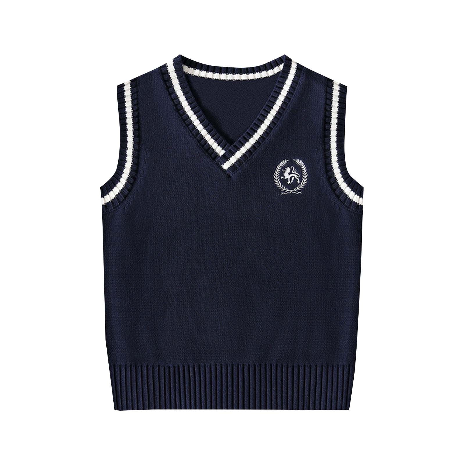 CYRBOKO Sweater Vests for Girls, Knited Sleeveless V-neck Stretchy ...
