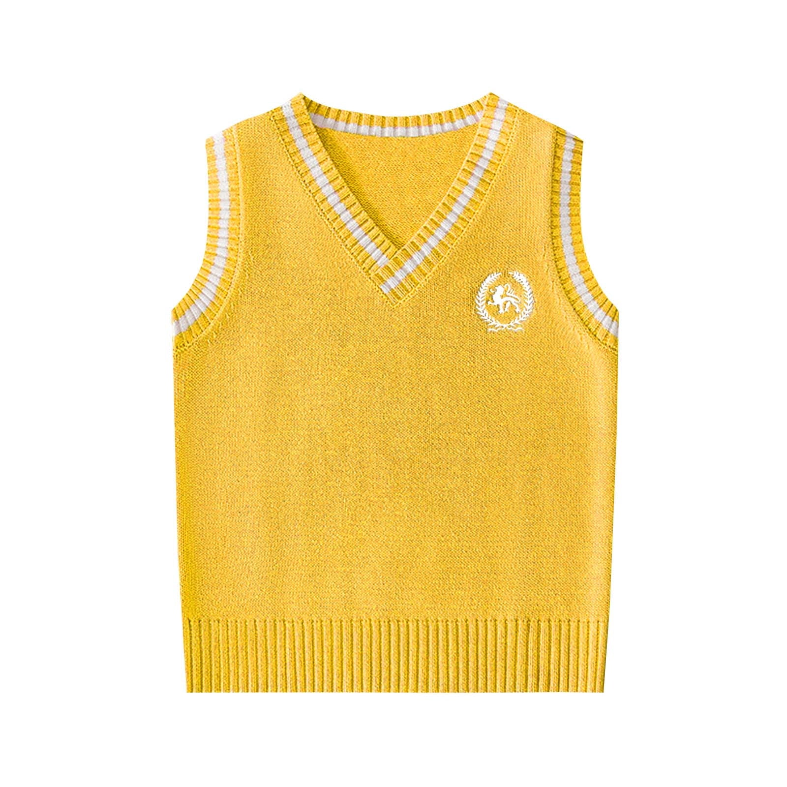 CYRBOKO Sweater Vests for Girls, Knited V-neck Stretchy Sleeveless ...