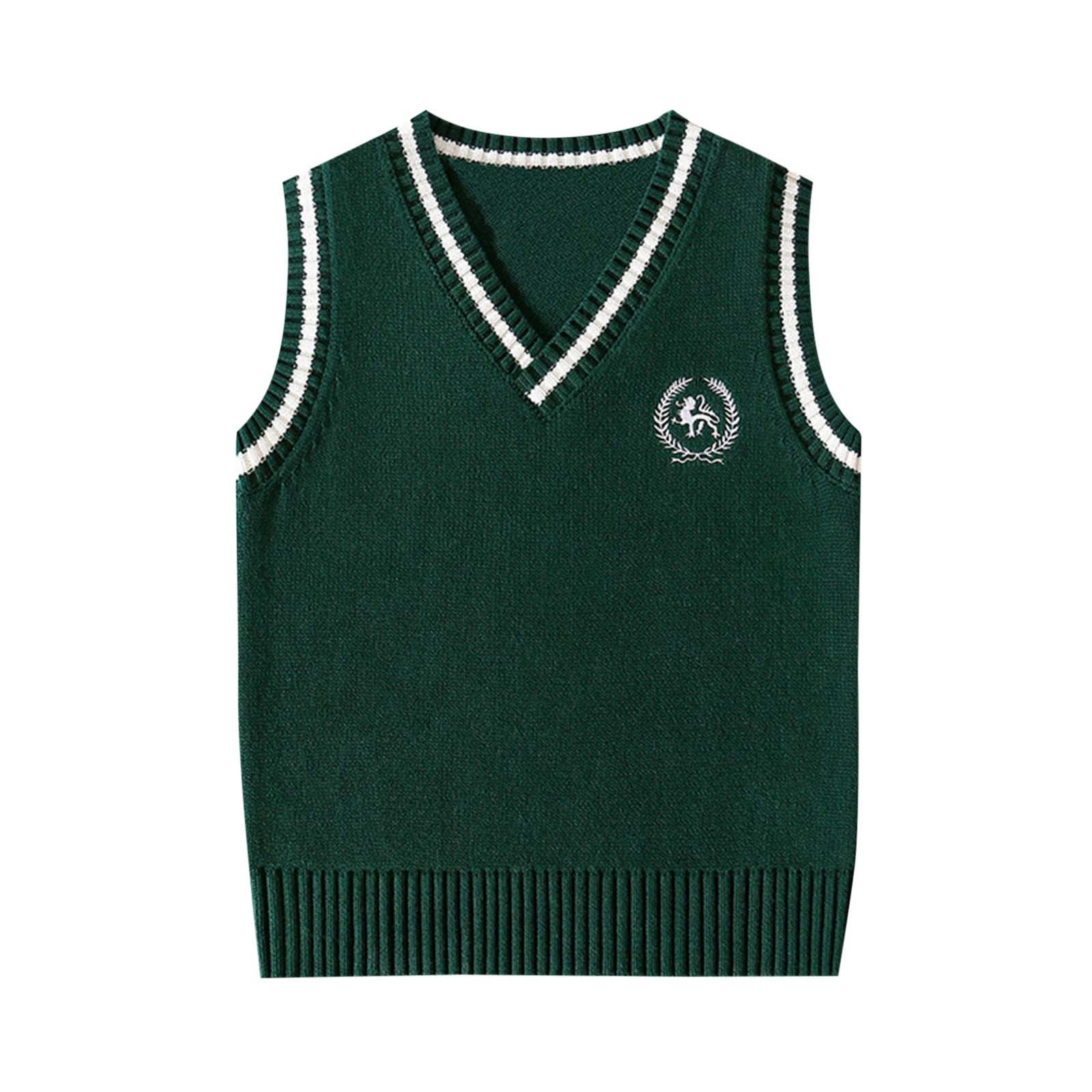 CYRBOKO Sweater Vests for Girls, V-neck Sleeveless Knited Stretchy ...