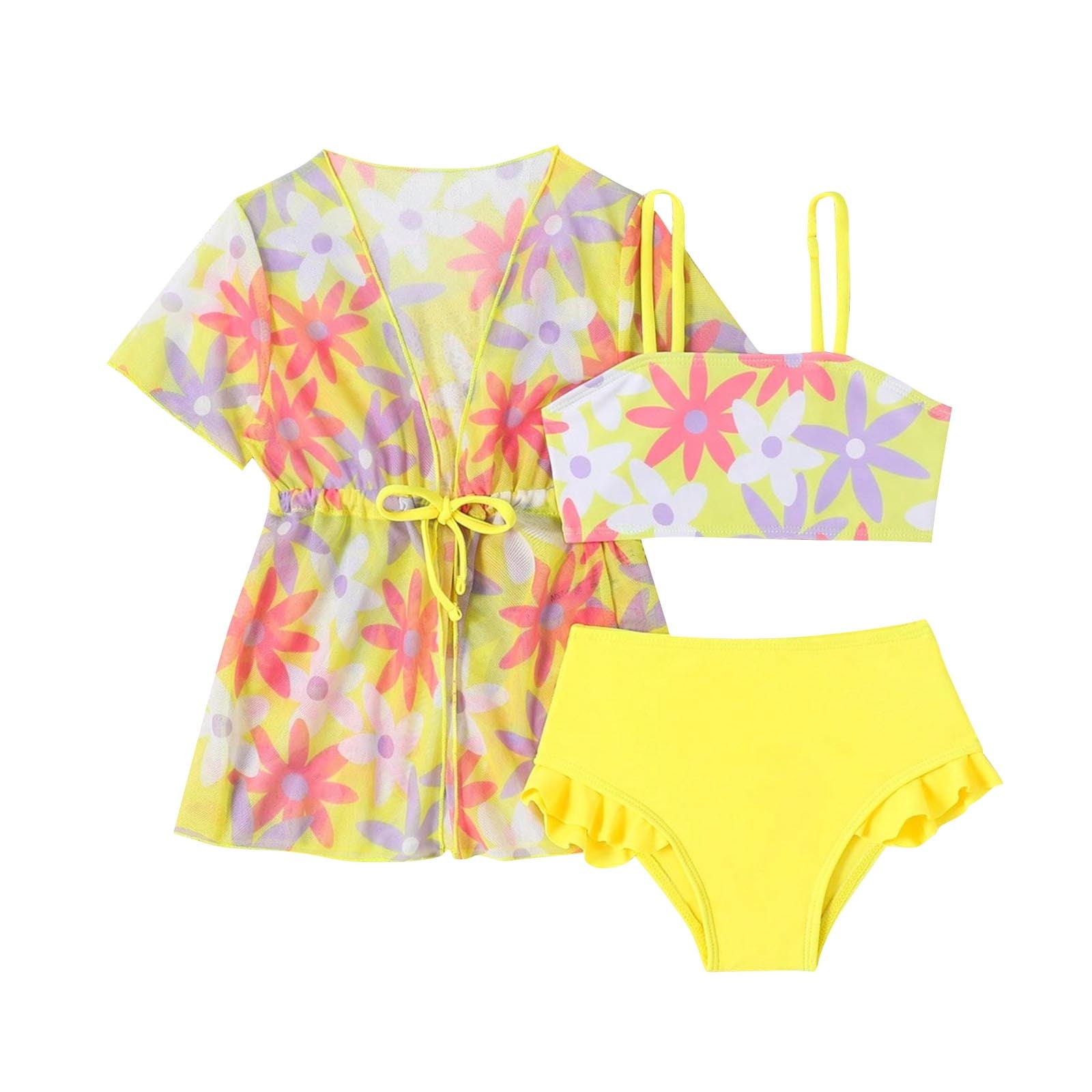 CYRBOKO Swim Suits for Baby Girls, 3-piece Stretch Summer Vacation ...