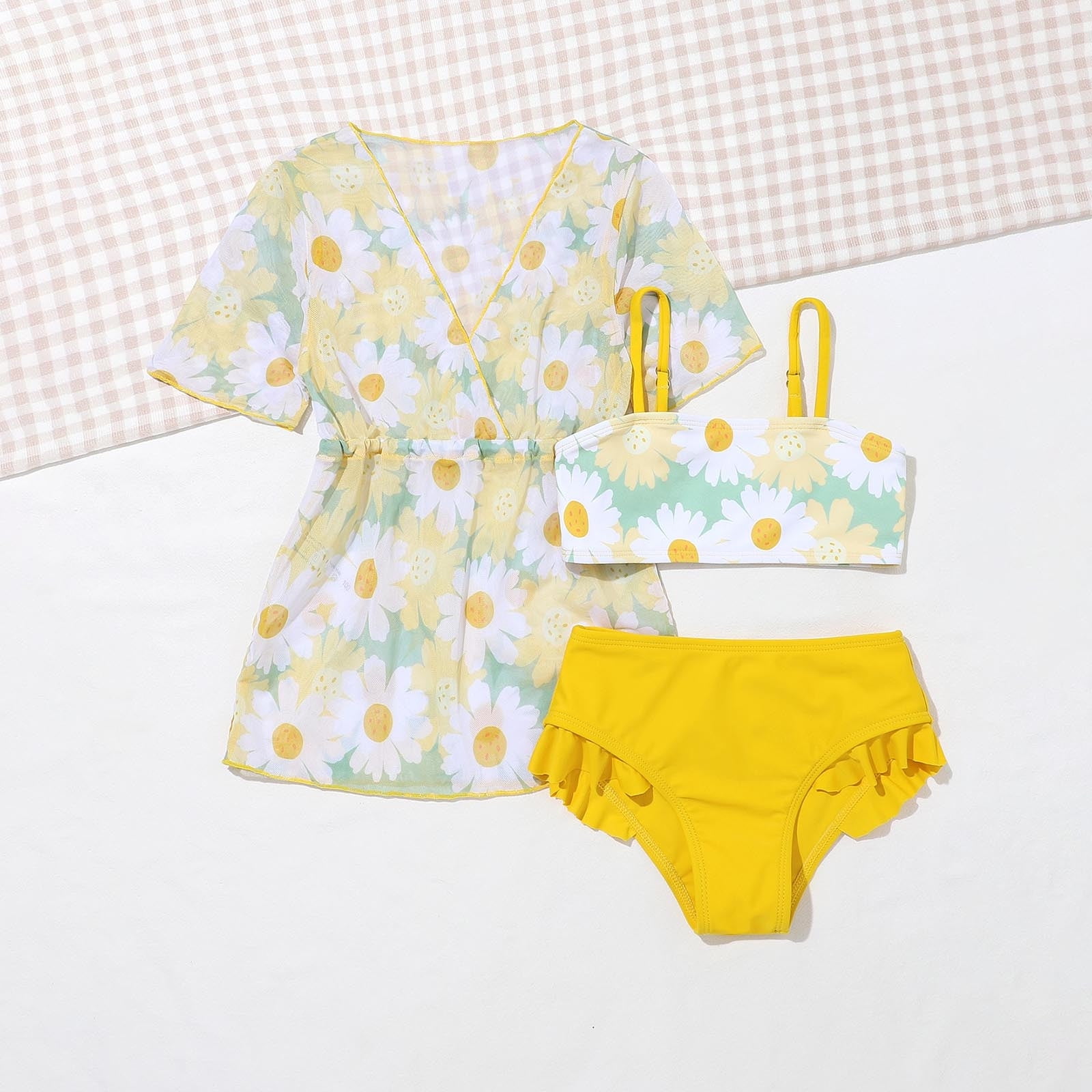 CYRBOKO Swim Suits for Toddler Girls, 3-piece Printed Summer Swimming ...