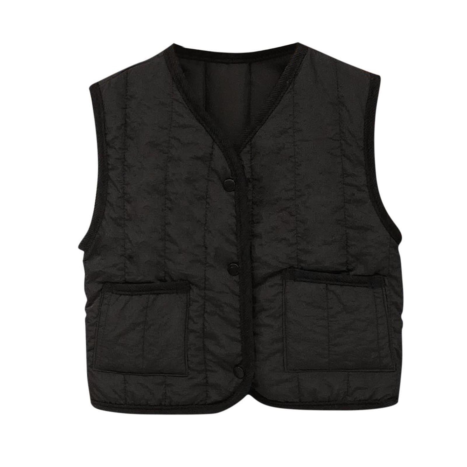 CYRBOKO Toddler Boys Puffer Vests, Winter Sleeveless Button Thermal ...