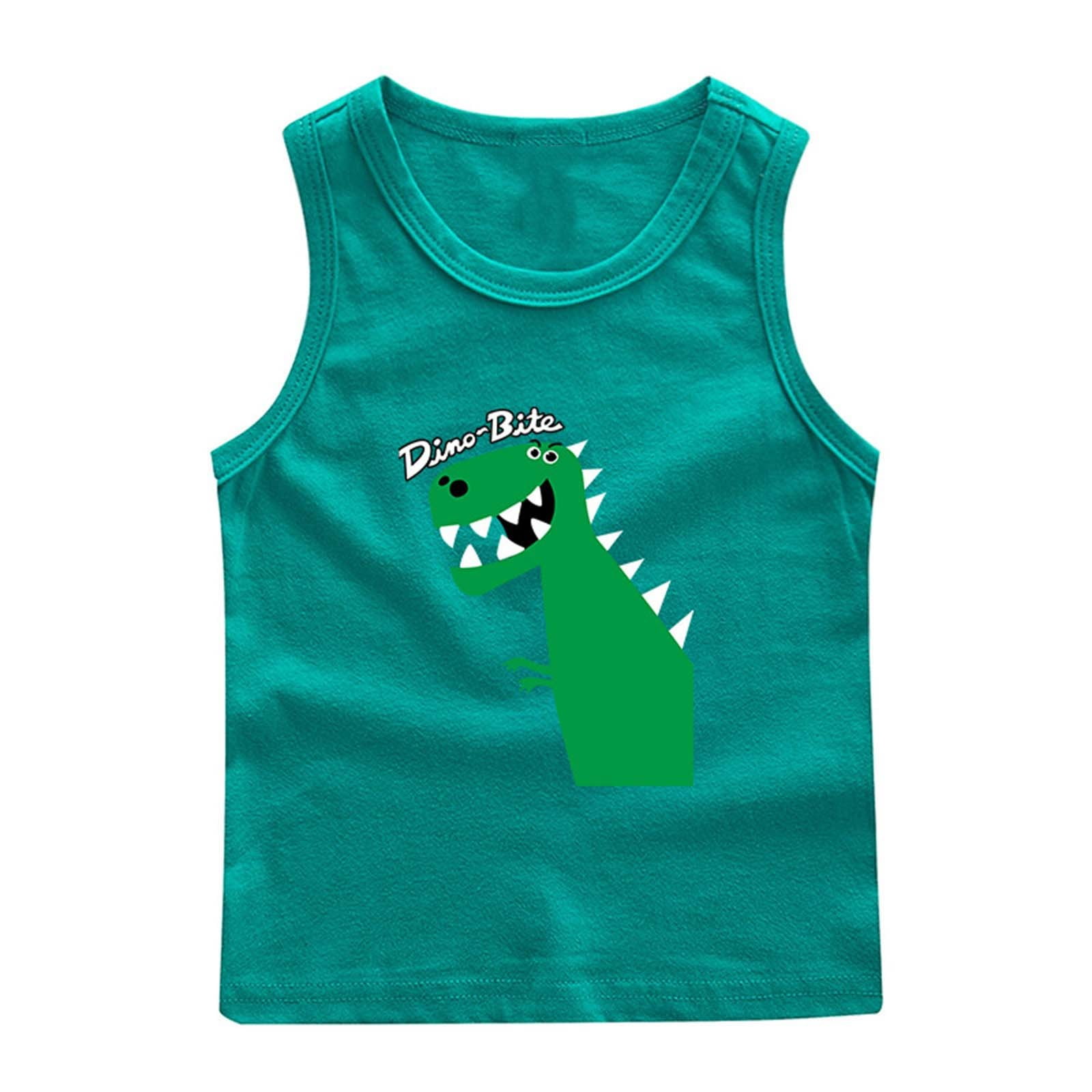 CYRBOKO Toddler Boys Tank Tops, Cotton Dinosaurs Athletic Sleeveless ...
