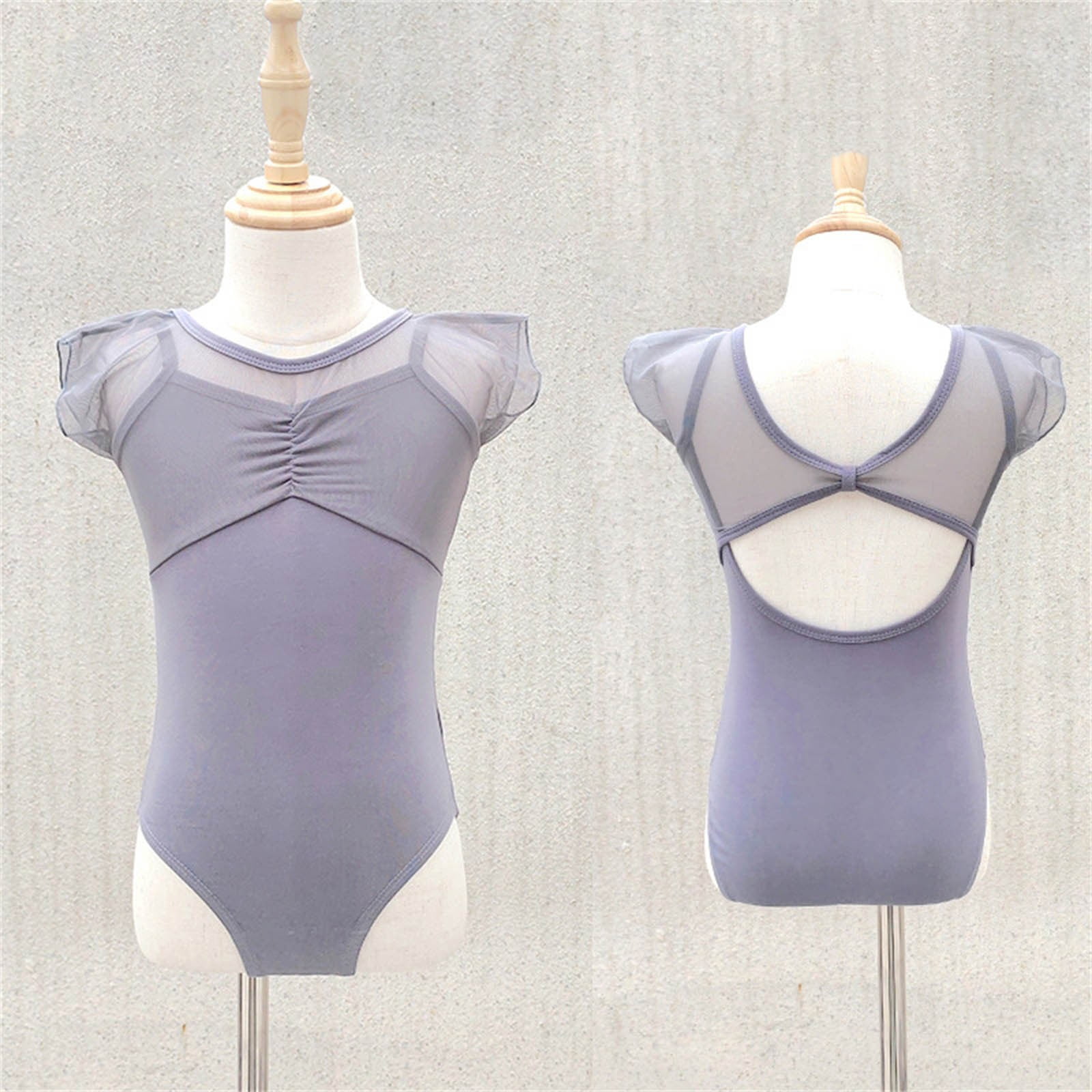 CYRBOKO Toddler Girl's Gymnastics Leotards, Short Sleeve Mash ...