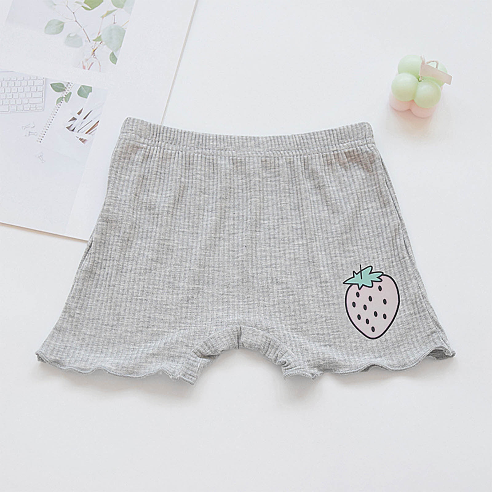 CYRBOKO Toddler Girls Bike Shorts, Cotton Elastic Waist Printed Streth ...