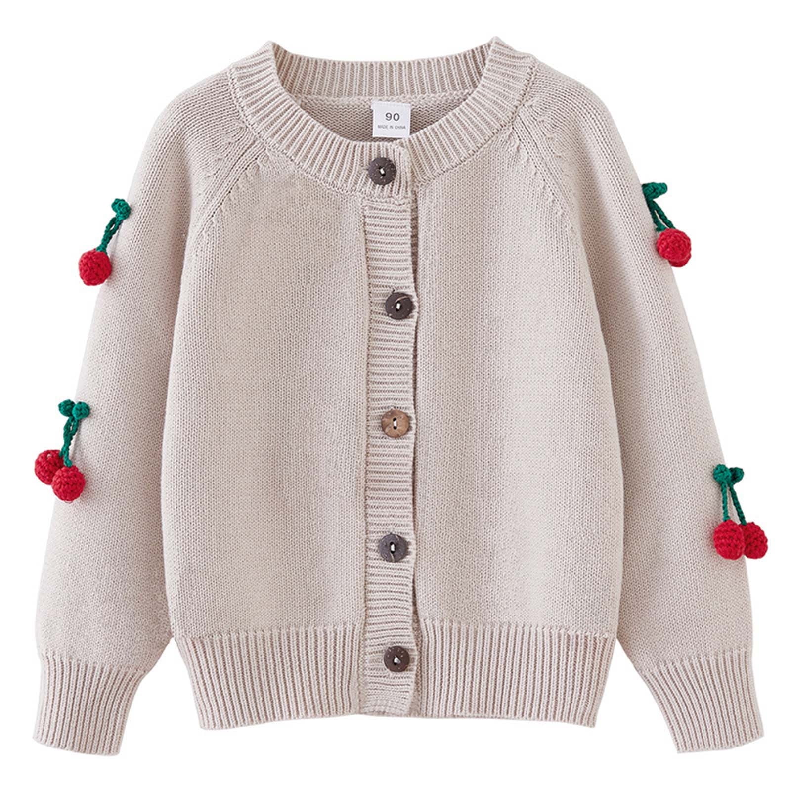CYRBOKO Toddler Girls Cardigans, Lightweight Knit Cotton Long Sleeve ...