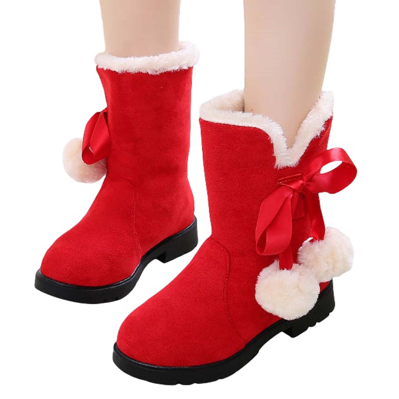 CYRBOKO Girls Winter Snow Boots, Thermal Casual Outdoor Fleece Shoes ...