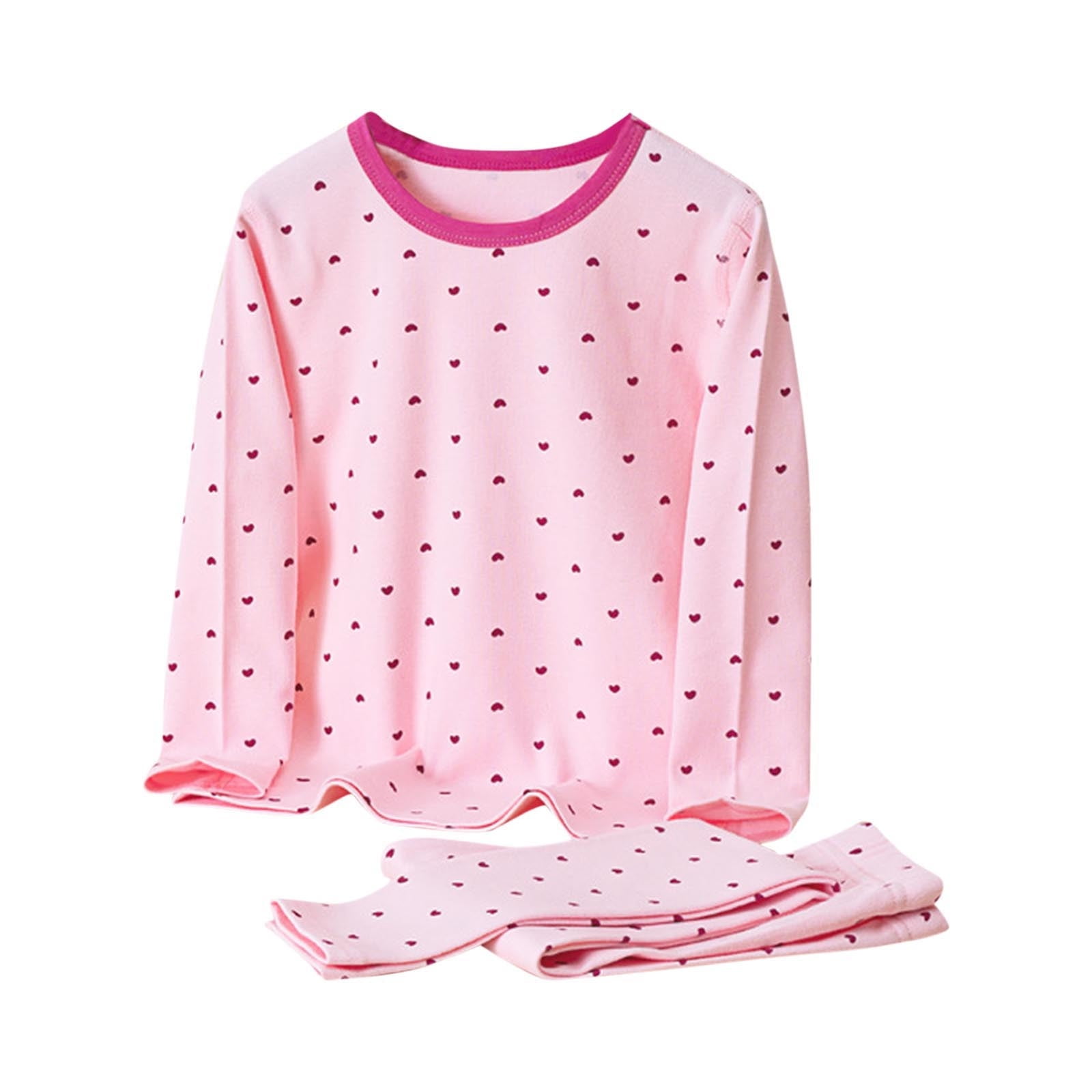 CYRBOKO Underwear Sets for Toddler Girls, Thermal Cotton Elastic Waist Long Sleeve Loungewear ...