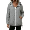 CYRBOKO Women's Rain Jackets with Pockets, Lightweight Full Zip ...