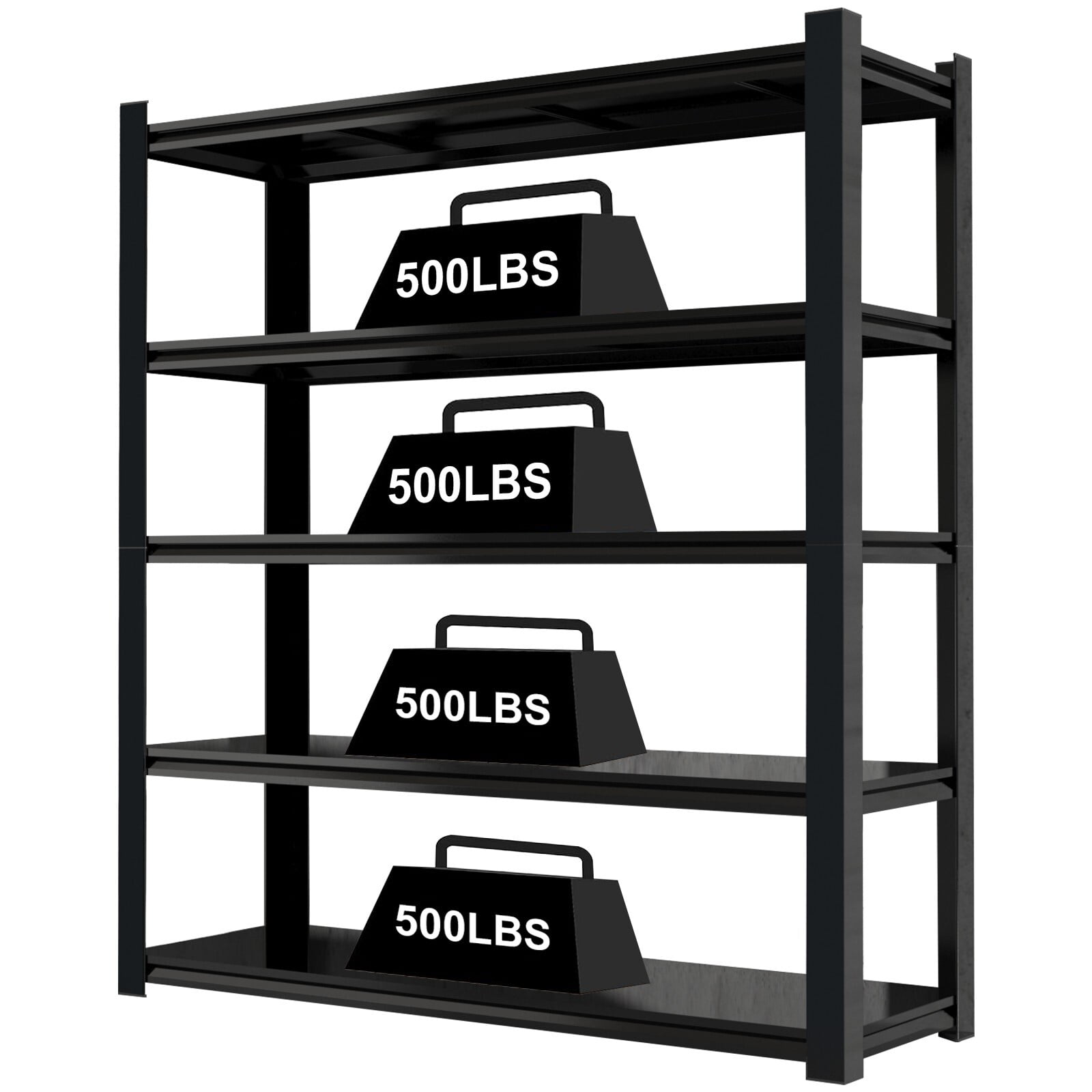 CYTROP 5 Tier Heavy Duty Metal Storage Shelves Open Back Design ...