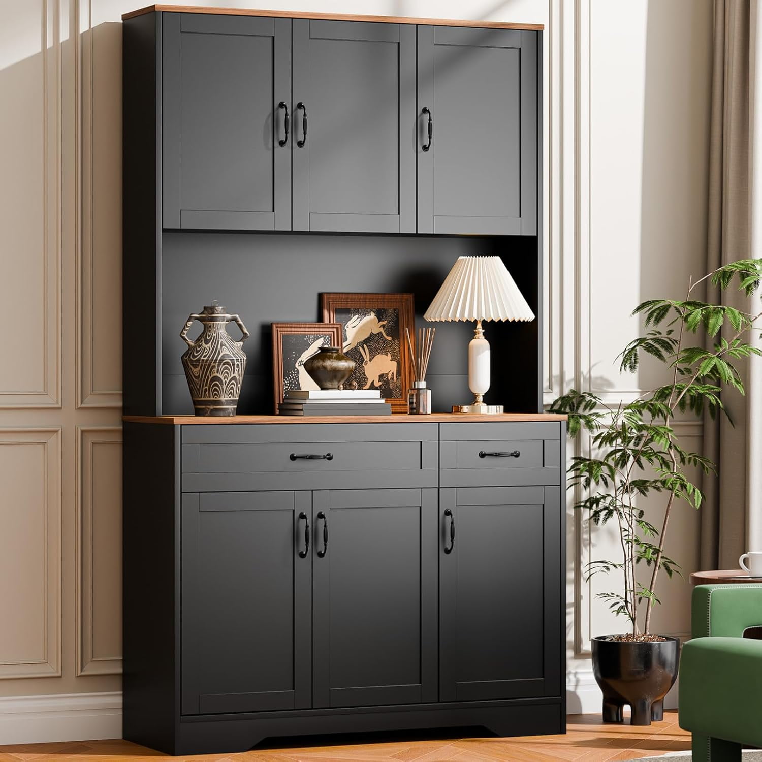 CYTROP Pantry Cabinet, 71" Tall Kitchen Hutch Cabinet with Storage ...