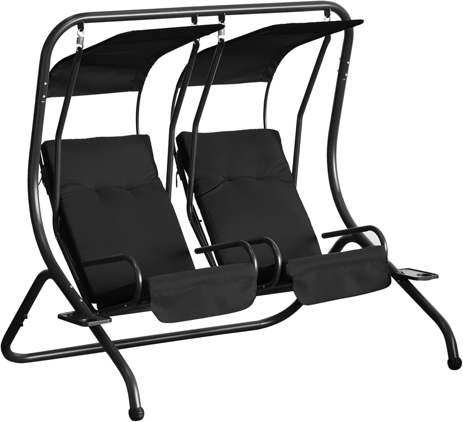 CYTROP Patio Swing Chair with 2 Separate Seats, Outdoor Swing Glider ...