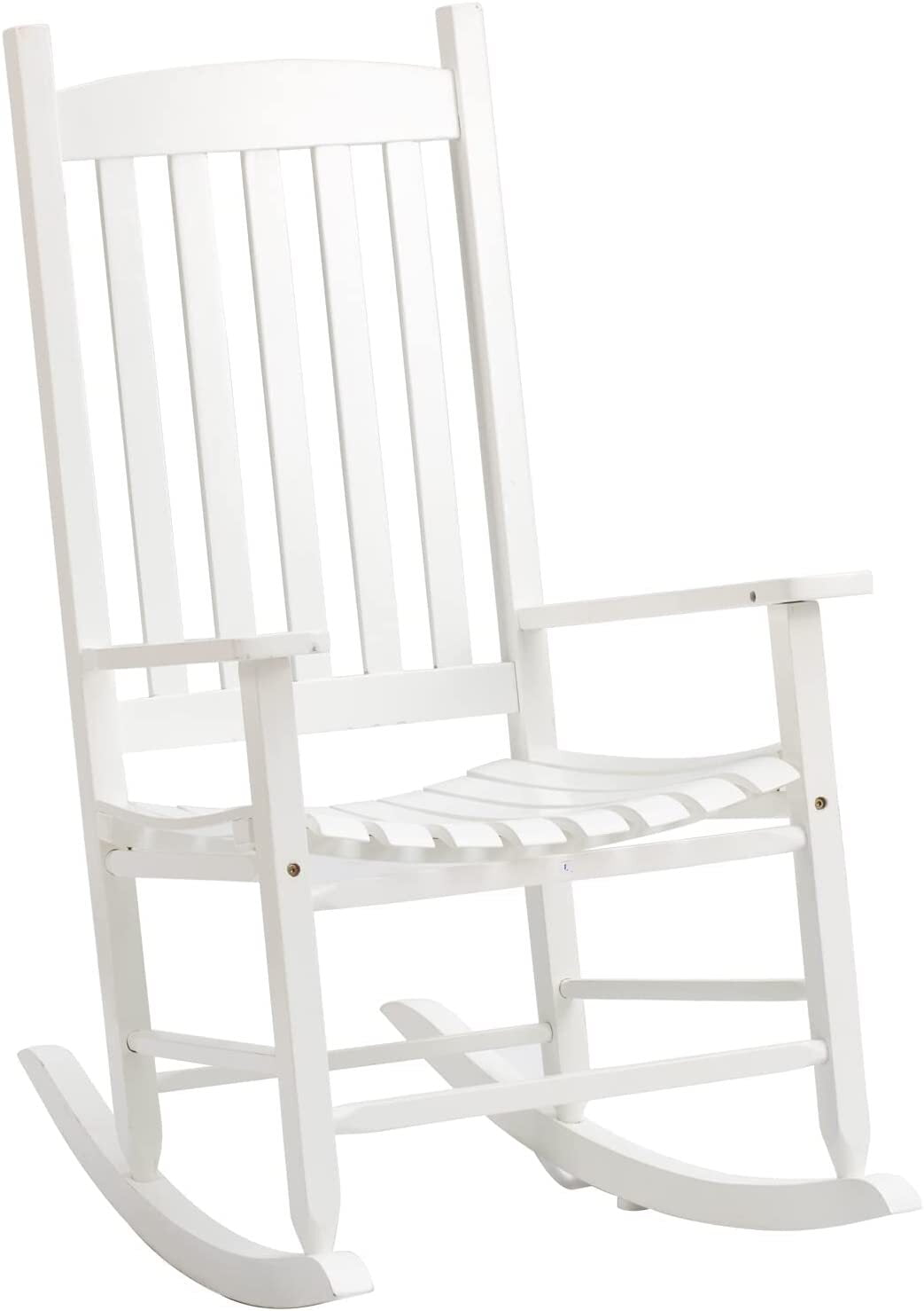 CYTROP Wooden Rocking Chair Outdoor with High Back,Rocking Chair Indoor ...