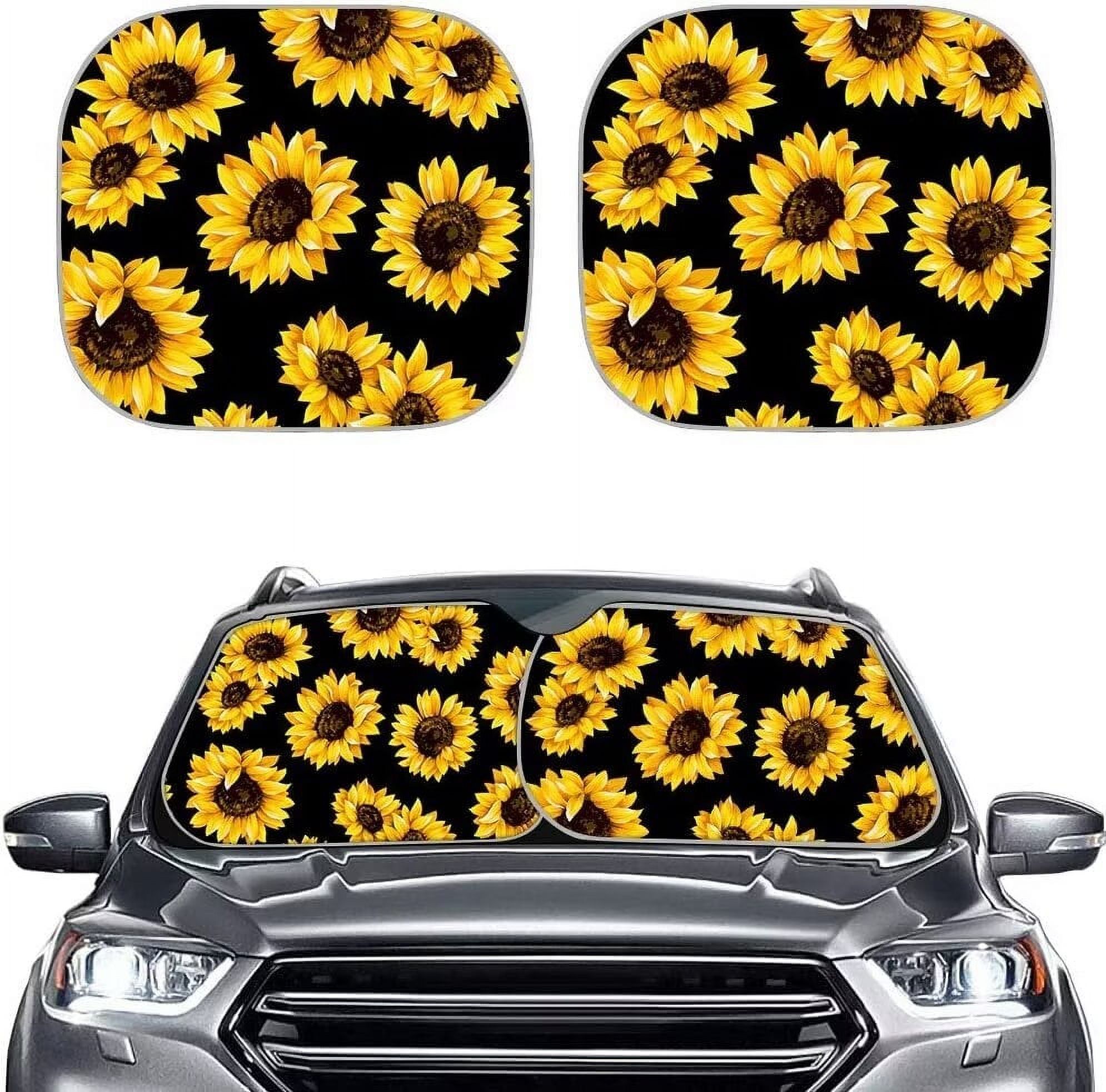Cartoon Eyes Front Auto Vehicle Accordion Sunshade, Car Windshield Sun ...