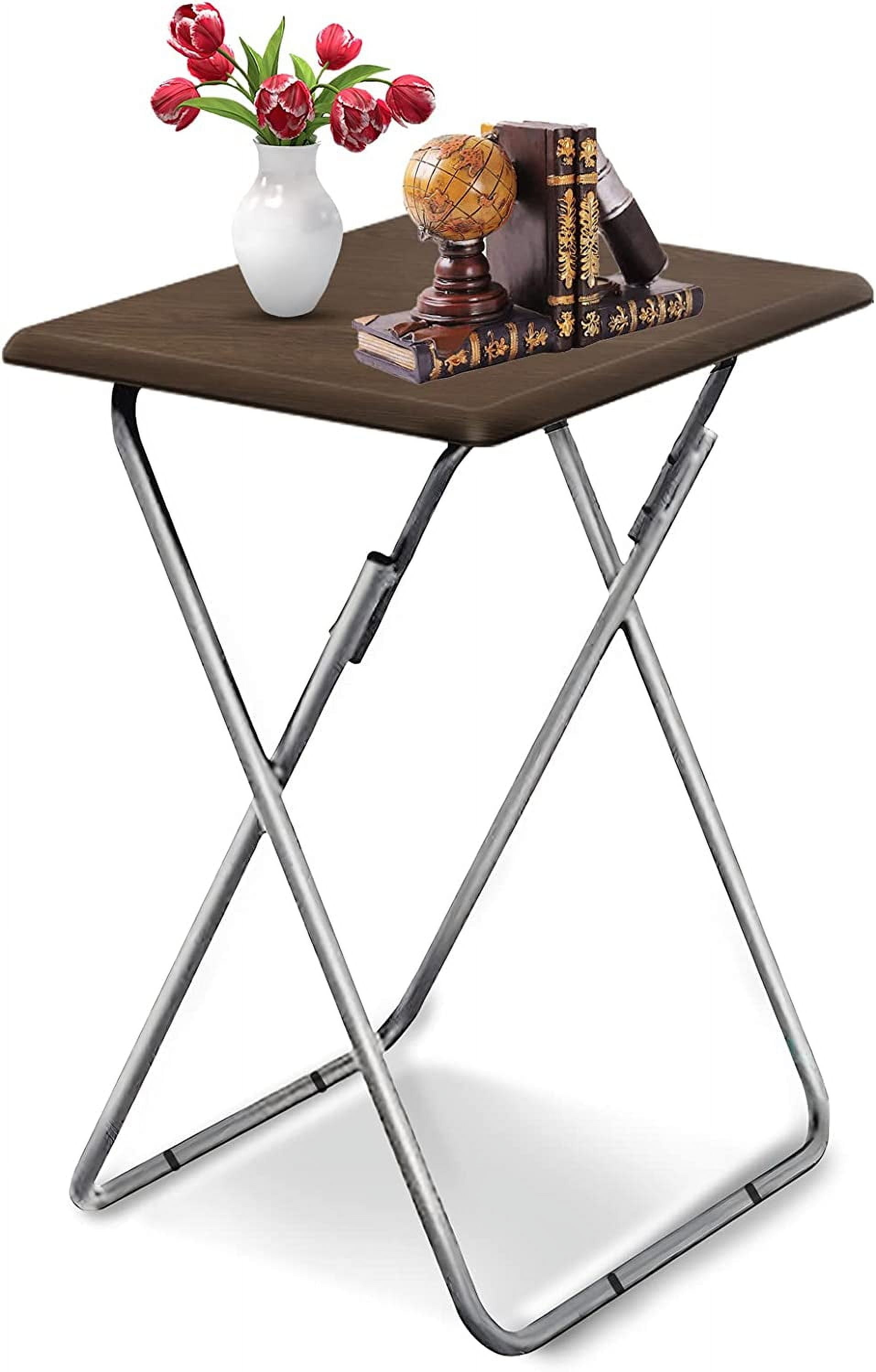 CYUIBIPO Folding TV Tray Table Dinner Snack Trays Table for Eating on ...