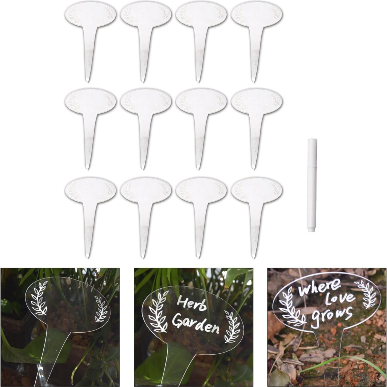 CYXLFZH Acrylic Horticultural Label Flower And Plant Potting Label ...