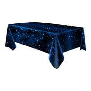 2Pcs Themed Space Tablecloth - Starry Sky Night, Galaxy Table Cover ...