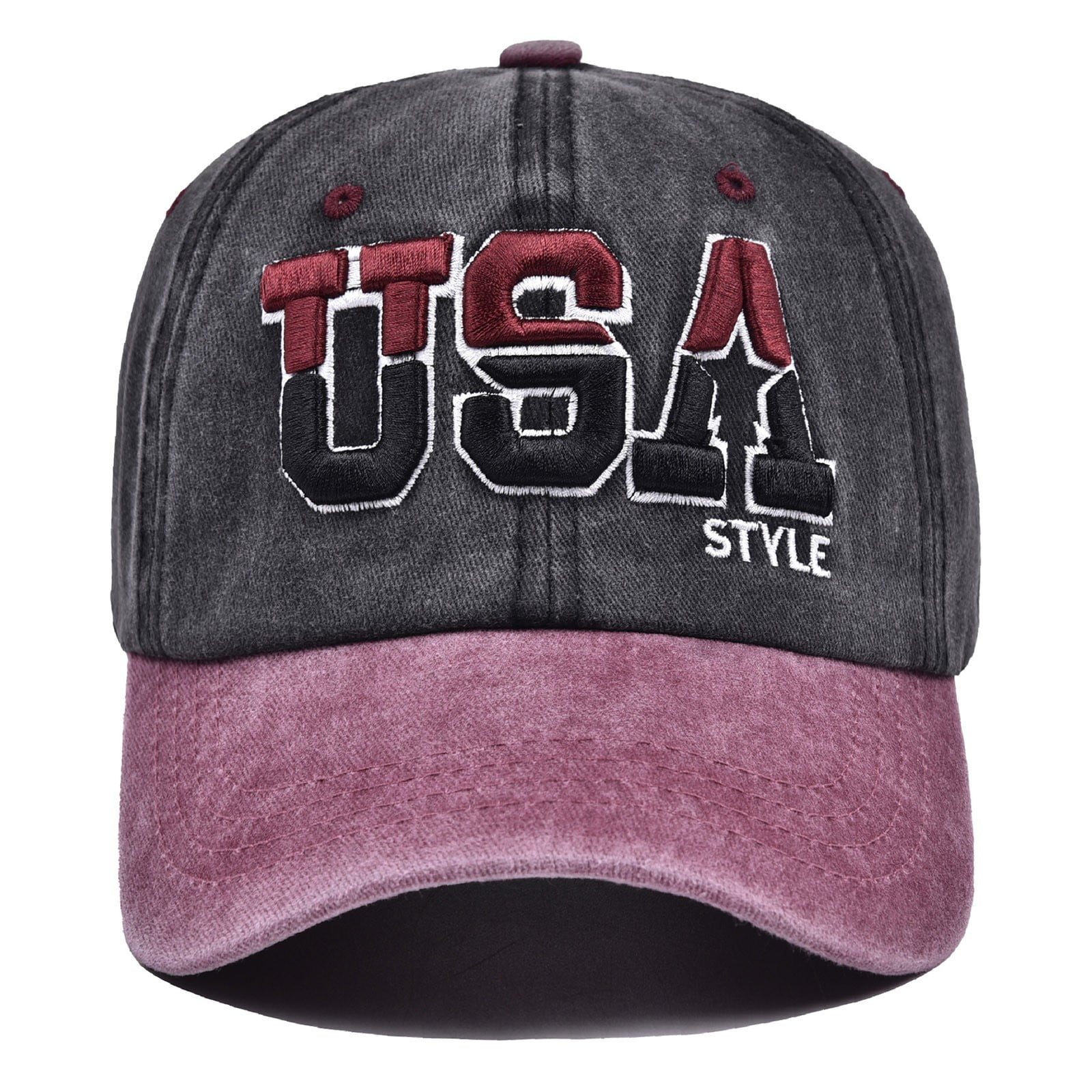 American Flag Baseball Cap - Washed Soft Dad Hat for Unisex with USA ...