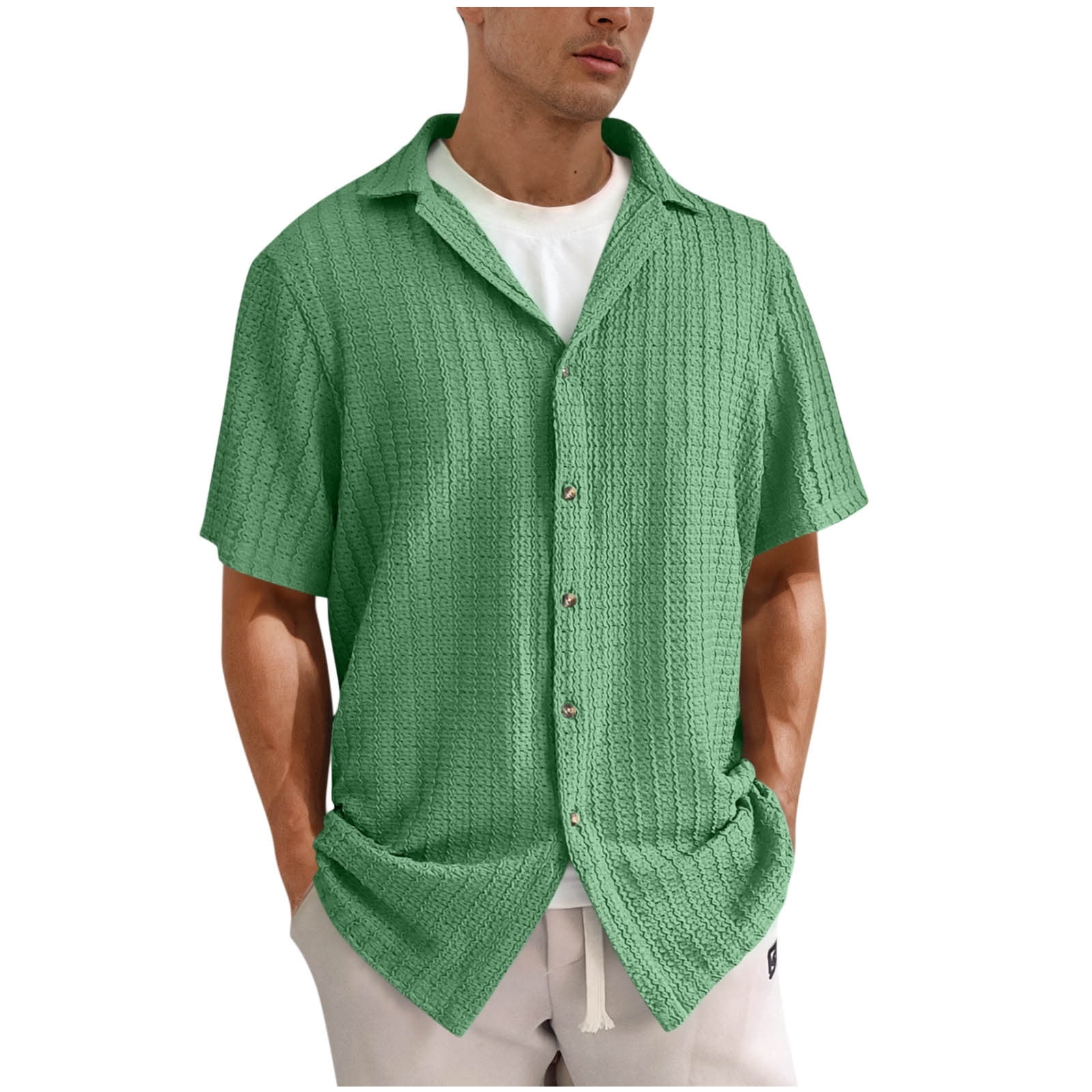 CYiJun George Button Down Shirts for Men Casual Summer Beach Vacation ...