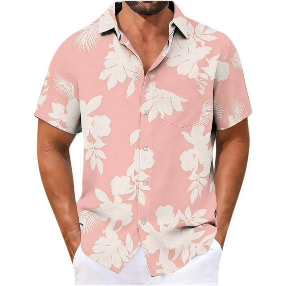 CYiJun George Men's and Big Men's Summer Hawaiian Shirt Short Sleeve ...